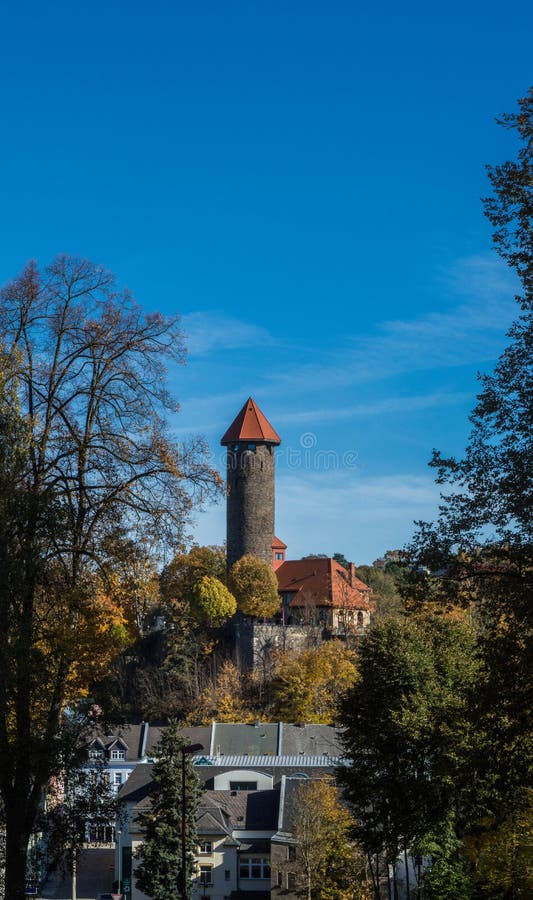Old Historic Castle-tower in City in Germany in Fall Stock Photo ...