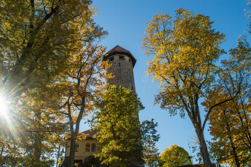 Old Historic Castle-tower in City in Germany in Fall Stock Photo ...