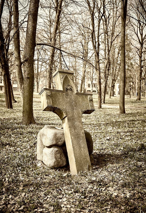 Cemetery cross stock image. Image of catholic, black - 66541079