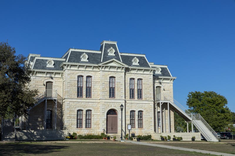 Old Historic City Hall in Blanco, Texas Stock Image - Image of landmark ...