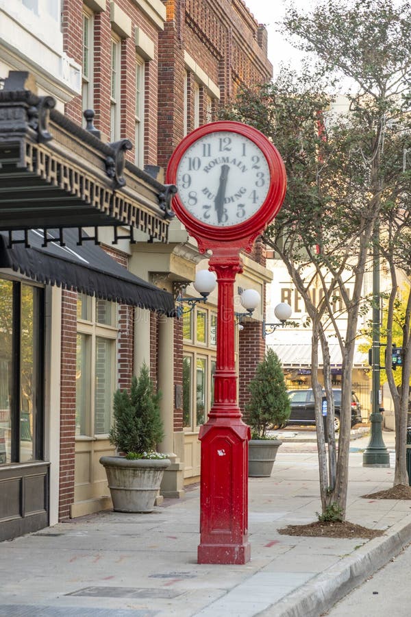 Old Historic Clock Standing at the Sidewalk in Front of the Roumain ...