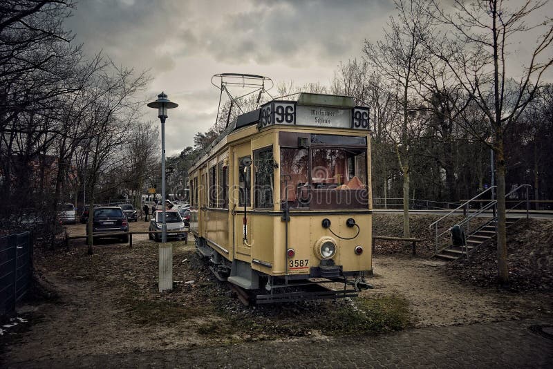 Old historic german tram stock image. Image of historic - 207774321