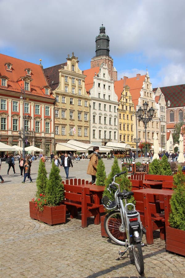 Market Square with Old Historic Buildings Editorial Stock Photo - Image ...