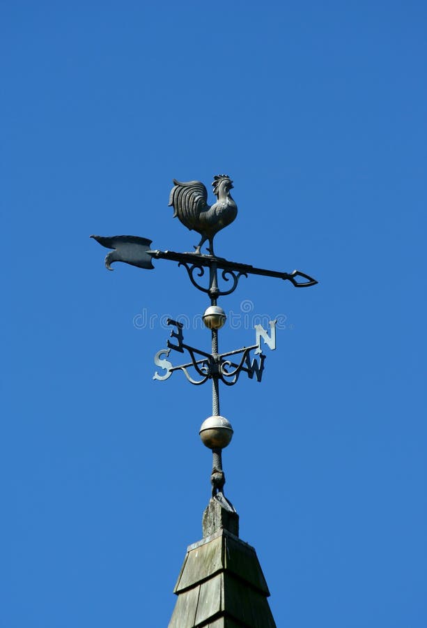 Old Historic Roof with Weather Vane Stock Photo - Image of outdoor ...