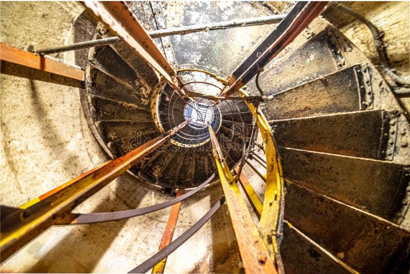 Old Historic Spiral Steel Staircase Structure Stock Photo - Image of ...