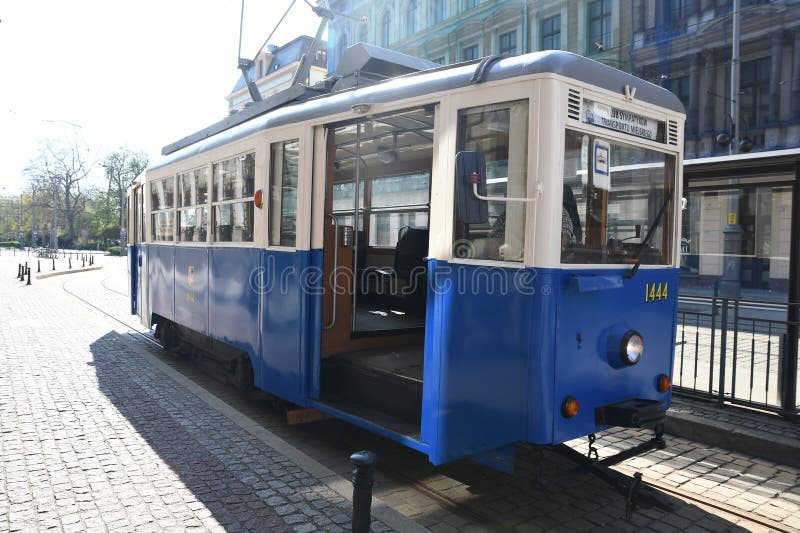 Old Historic Tram in the City of Wroclaw in Poland Editorial Photo ...