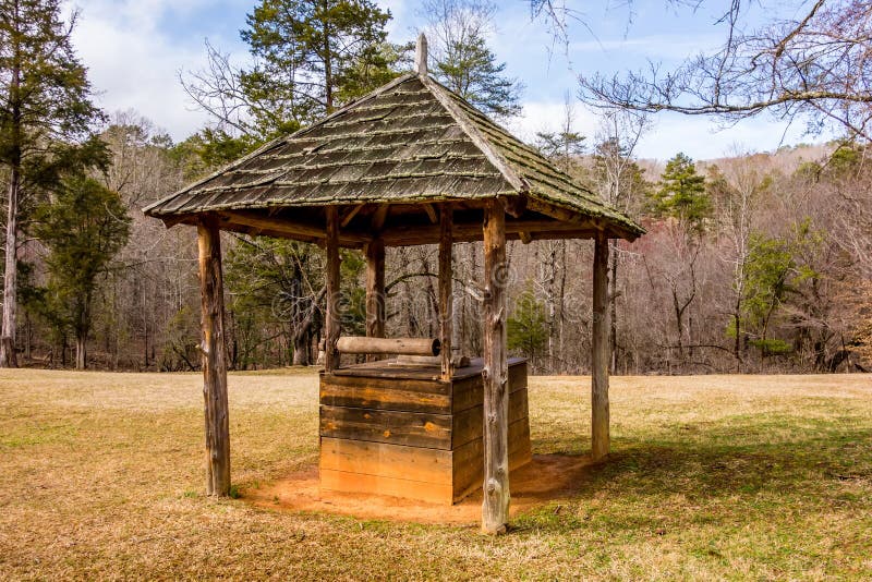Old Historic Water Well in the Forest Stock Image - Image of forest ...