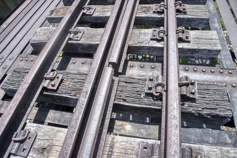 The Old Historical Abandoned Railway Track. Stock Image - Image of ...