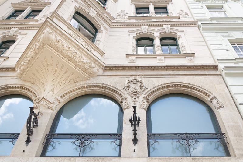 Old Historical Building with Beautiful Windows, Vienna Stock Image ...