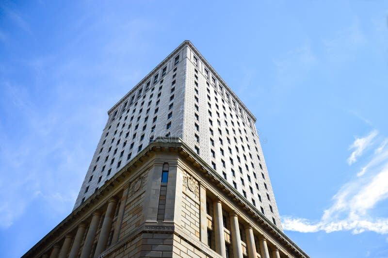 An Old Historical Building with the Large Windows and the Green Roof ...
