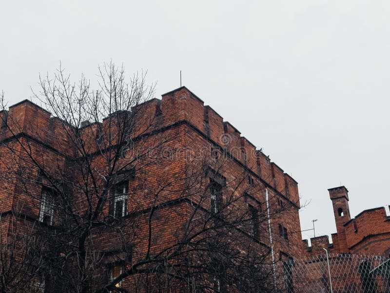 Old Historical Building with Red Bricks, Courthouse Stock Photo - Image ...