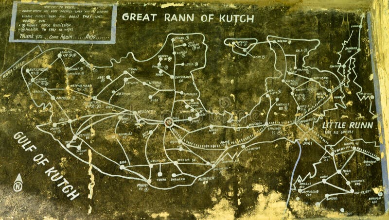 Old Historical Map of Rann of Kutch Pre Partition Editorial Image ...