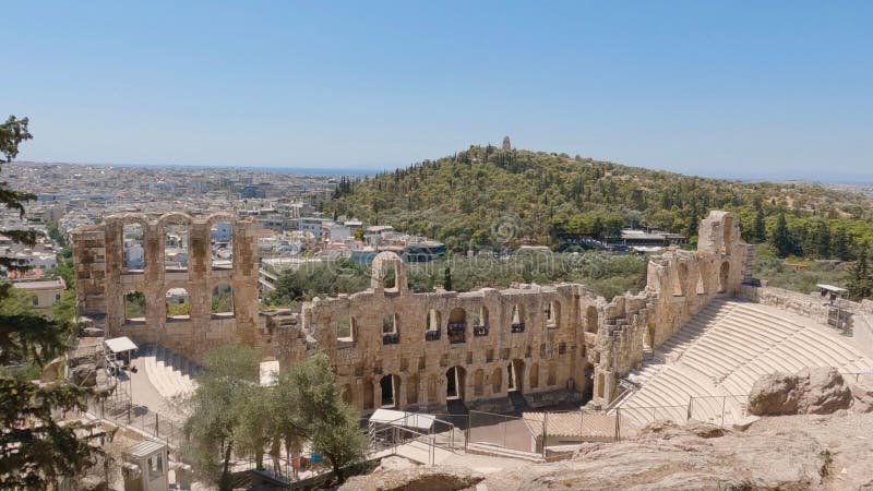 Old Historical Odeon of Herodes Atticus Theater in Athens, Greece ...