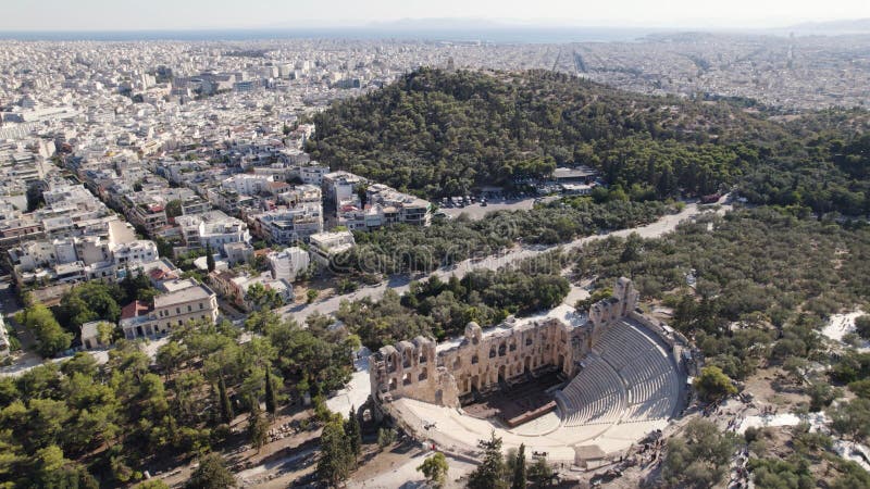 Old Historical Odeon of Herodes Atticus Theater in Athens, Greece ...