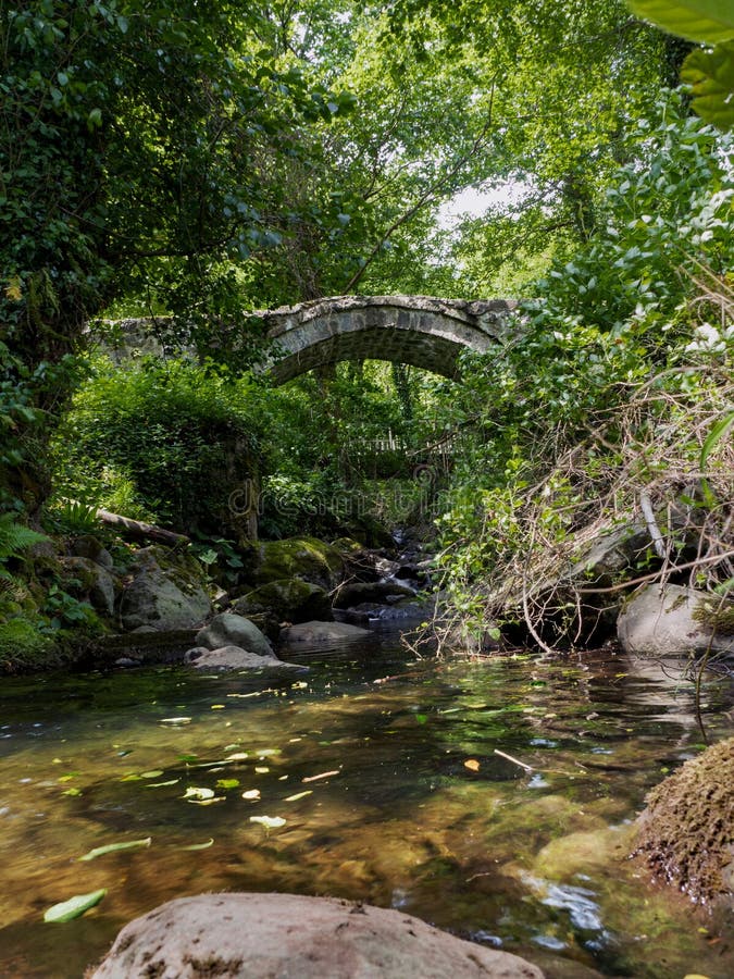 Old Historical Stone Bridge in the Mountains. Stock Photo - Image of ...