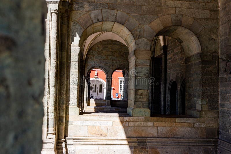 Old Historical Stone Building with Arches Editorial Stock Image - Image ...