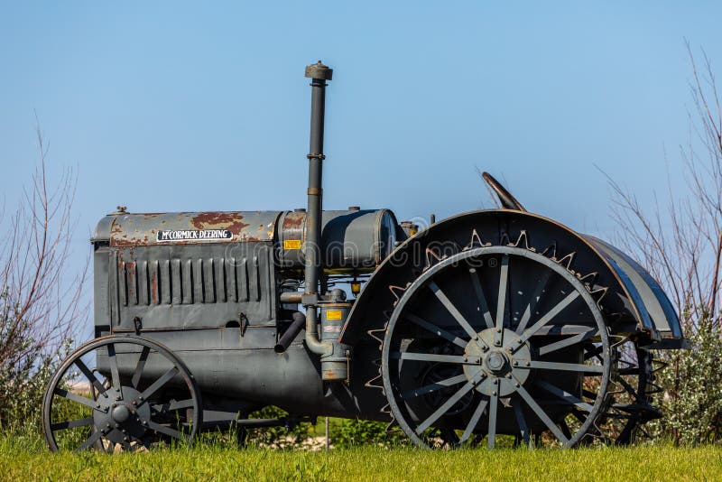 Old and History Tractor in a Field Editorial Photography - Image of ...