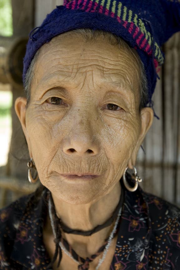 Old Hmong woman in Laos stock photo. Image of senior, village - 6401232