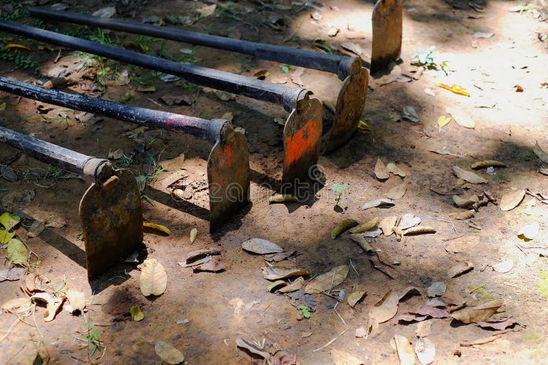 The Old Hoes Rust,the Old Hoe Dig Was Use To Take the Garden Stock ...