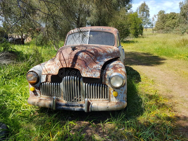 Old rusty Holden FJ Ute editorial stock image. Image of culture - 132244464