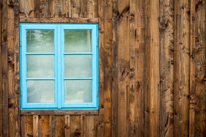 Old home with blue window stock photo. Image of wood - 25694184