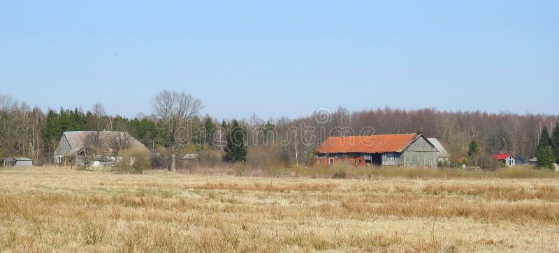 Old Home in Spring, Lithuania Stock Photo - Image of background ...