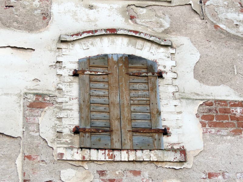 Old Home Wall with Closed Window Stock Image - Image of crazy, grunge ...