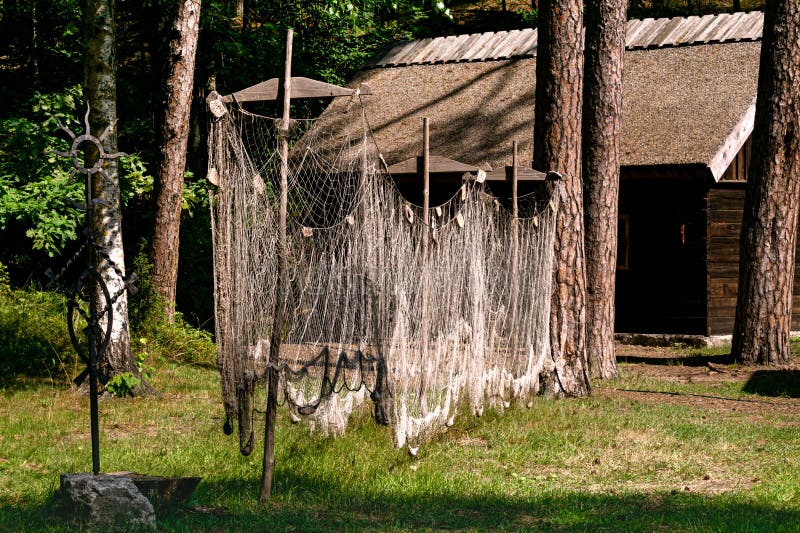 Old Homemade Net Made of Rope for Catching Handmade Fish Stock Photo ...