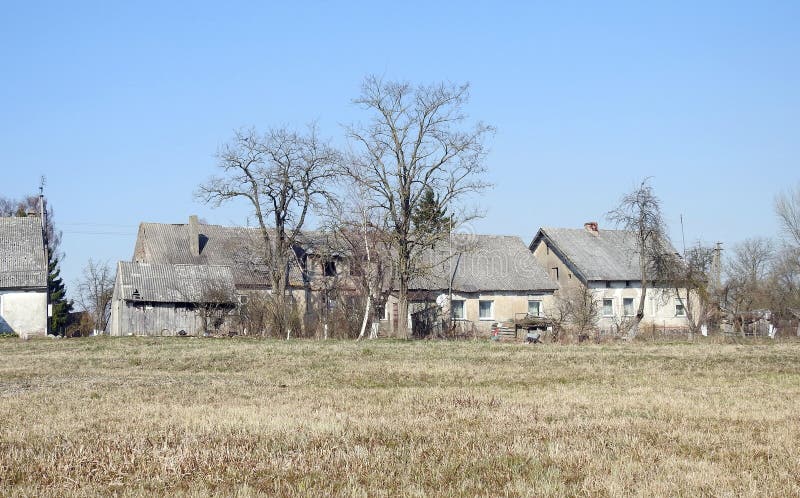 Old Homes in Spring, Lithuania Stock Image - Image of building, window ...