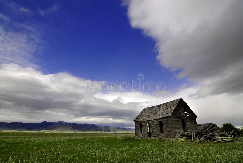 Old Homestead in Field stock photo. Image of colors, green - 9414456