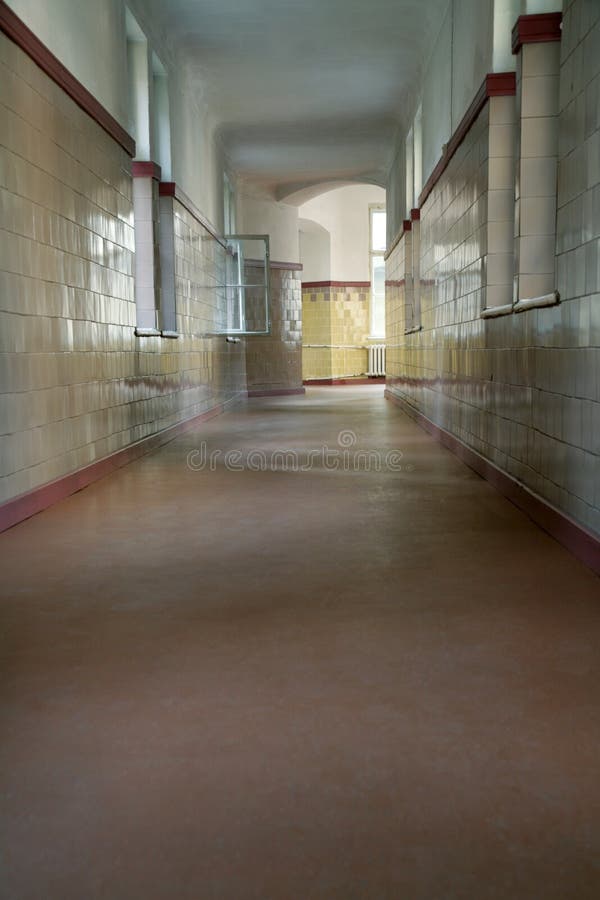 Old hospital hallway stock image. Image of medical, door - 4746751