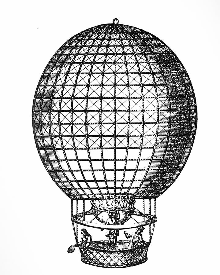 Old hot air balloon stock image. Image of vintage, balloon - 167365359