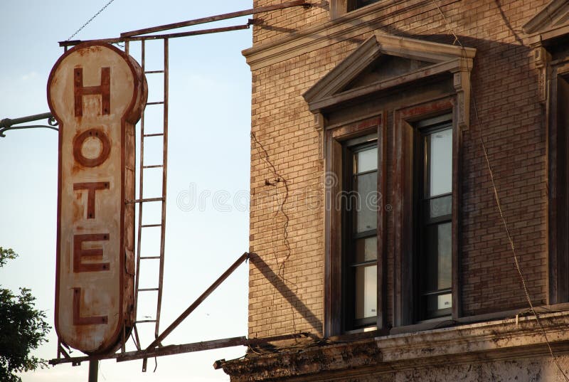 Old hotel sign stock photo. Image of hotel, rusty, empty - 7969546