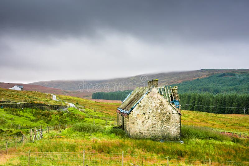 Old House - Abandoned Cottage in Highlands of Scotland Stock Photo ...