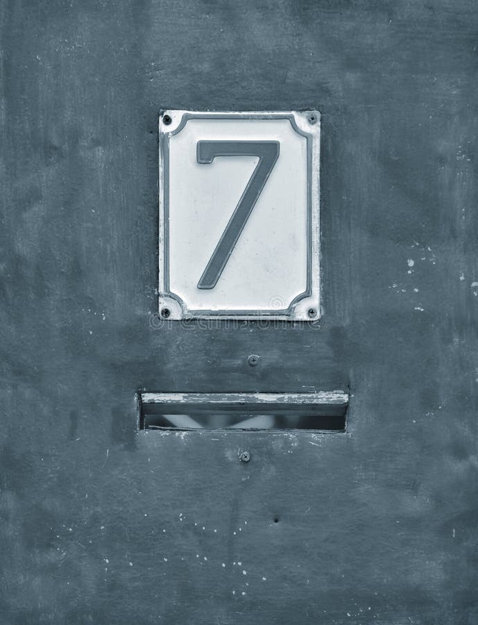 Old House Address Label Number 7 Stock Image - Image of home, house ...