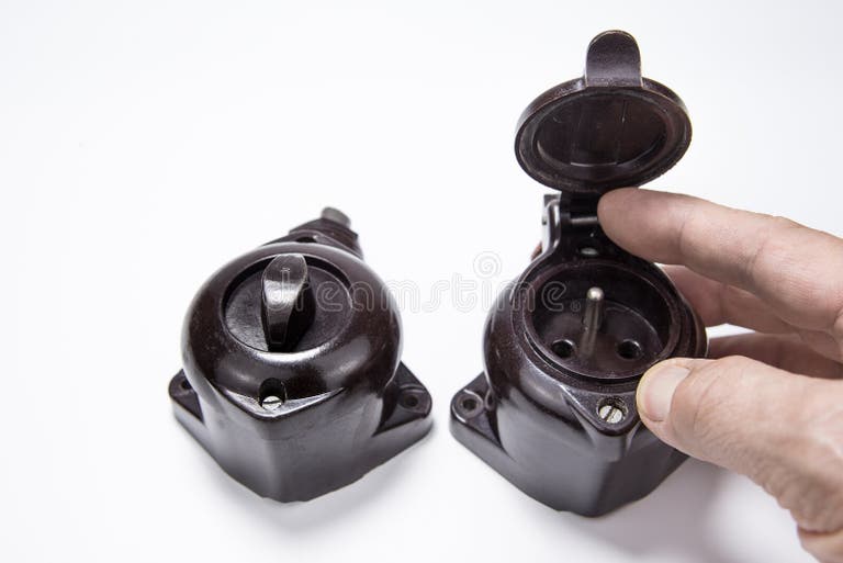 Old House Bakelite Switch and Socket from 60 S and 70 S Stock Photo ...