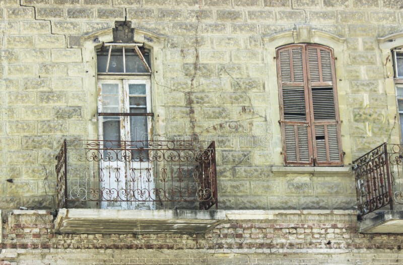 Old house balcony stock image. Image of balcony, facade - 155663607