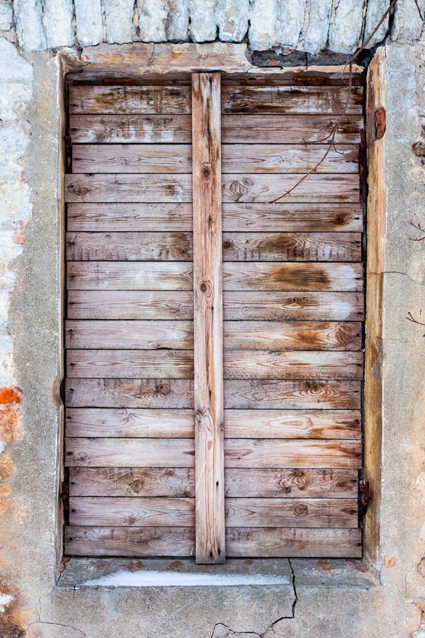 Old House with Boarded Up Window Stock Photo - Image of brick, inside ...