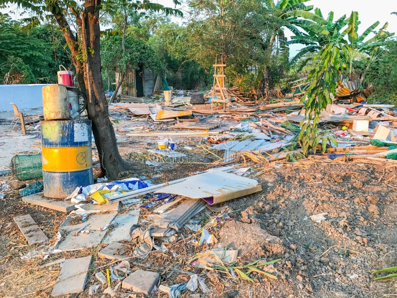 Old House Completely Destroyed Stock Photo - Image of exterior ...