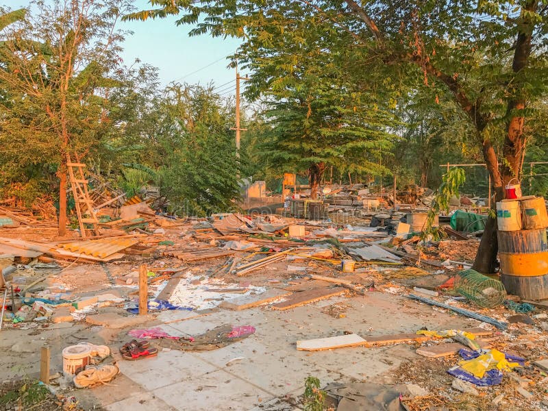 Old House Completely Destroyed Stock Photo - Image of completely, city ...