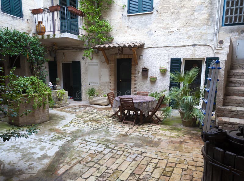 Old house courtyard stock photo. Image of architecture - 212560558