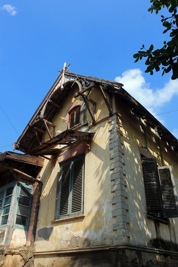 An Old House from the Dutch Colonial Era in Cepu, Central Java Stock ...