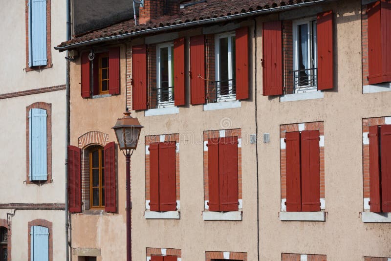 Old House facade in France stock image. Image of architecture - 55909019