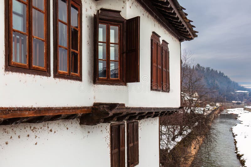 Old house facade, Tryavna stock image. Image of ancient - 355910981