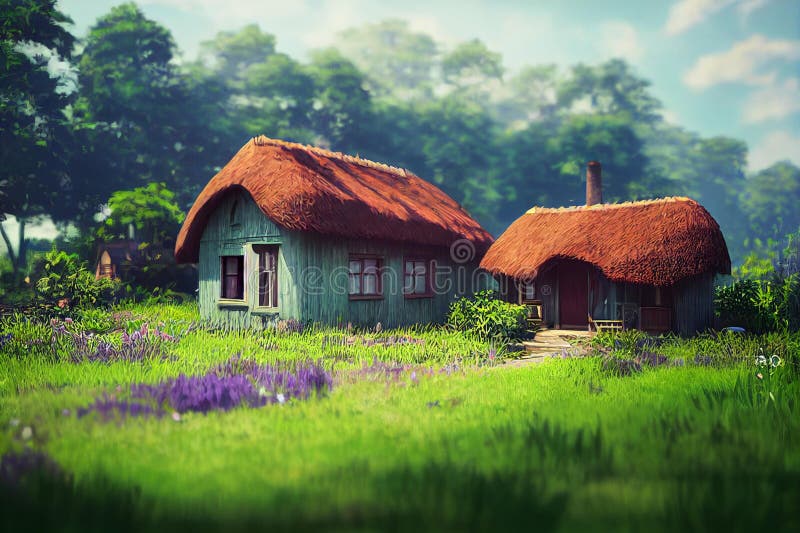 Old House in the Forest. AI Generated Stock Image - Image of forest ...