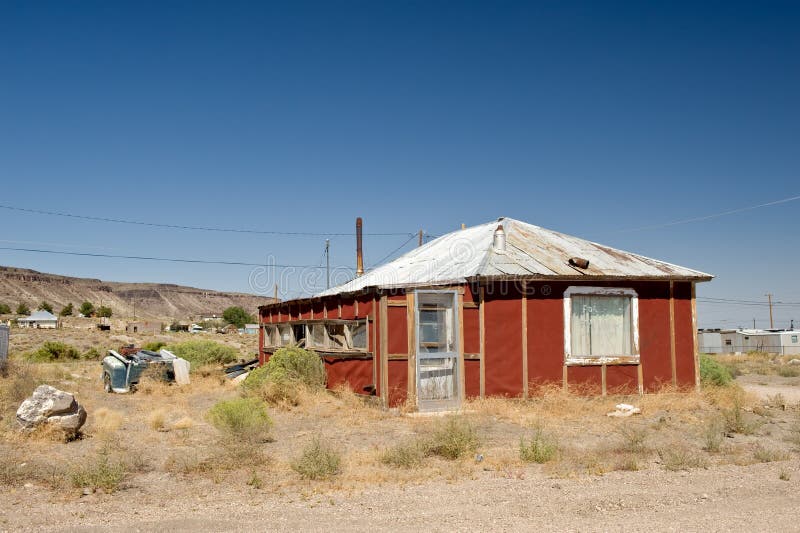 Old House in Goldfield Desert Stock Photo - Image of door, windows: 7623434