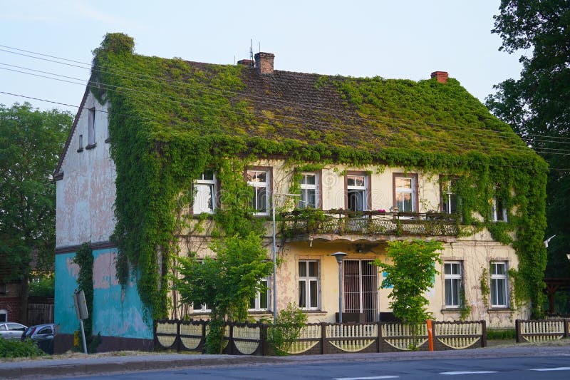 Old Two Storey House Green Ivy Stock Photos - Free & Royalty-Free Stock ...