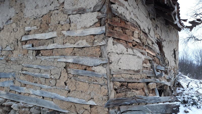 Old House Made of Wood and Mud Stock Photo - Image of cream, nice ...