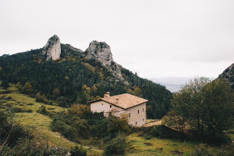 Old House in the Mountains in Alps Stock Photo - Image of leaf ...