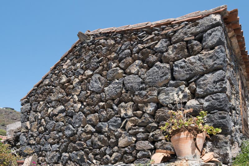 Old House with Natural Stone Facade Wall Stock Photo - Image of antique ...